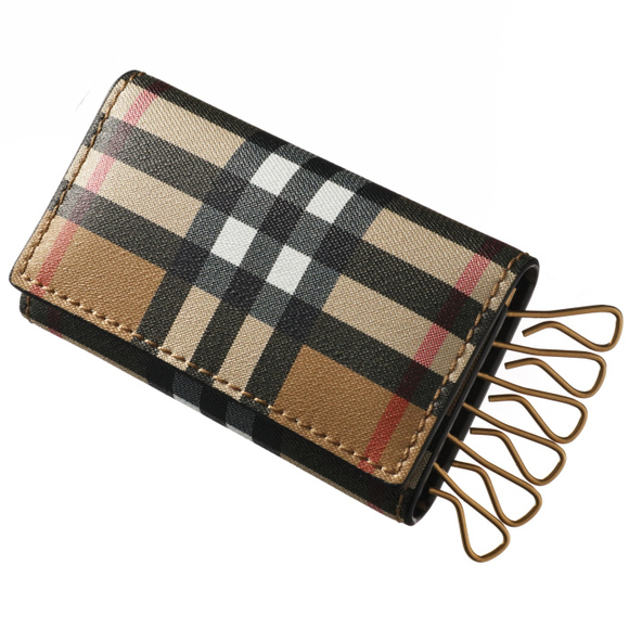 Burberry | Bags | Burberry Check Leather Key Case Black | Poshmark